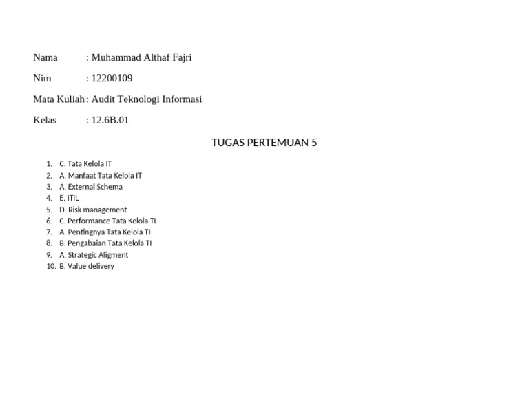 Muhammad Althaf Fajri Tugas P5 | PDF