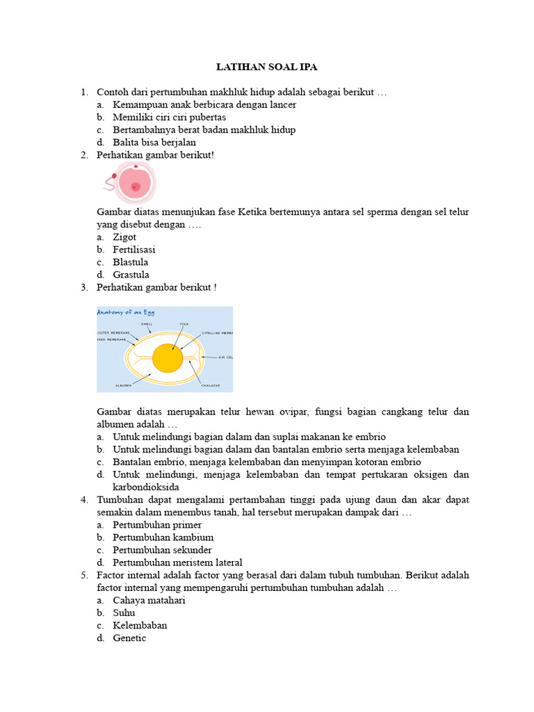 Latihan Soal Ipa | PDF