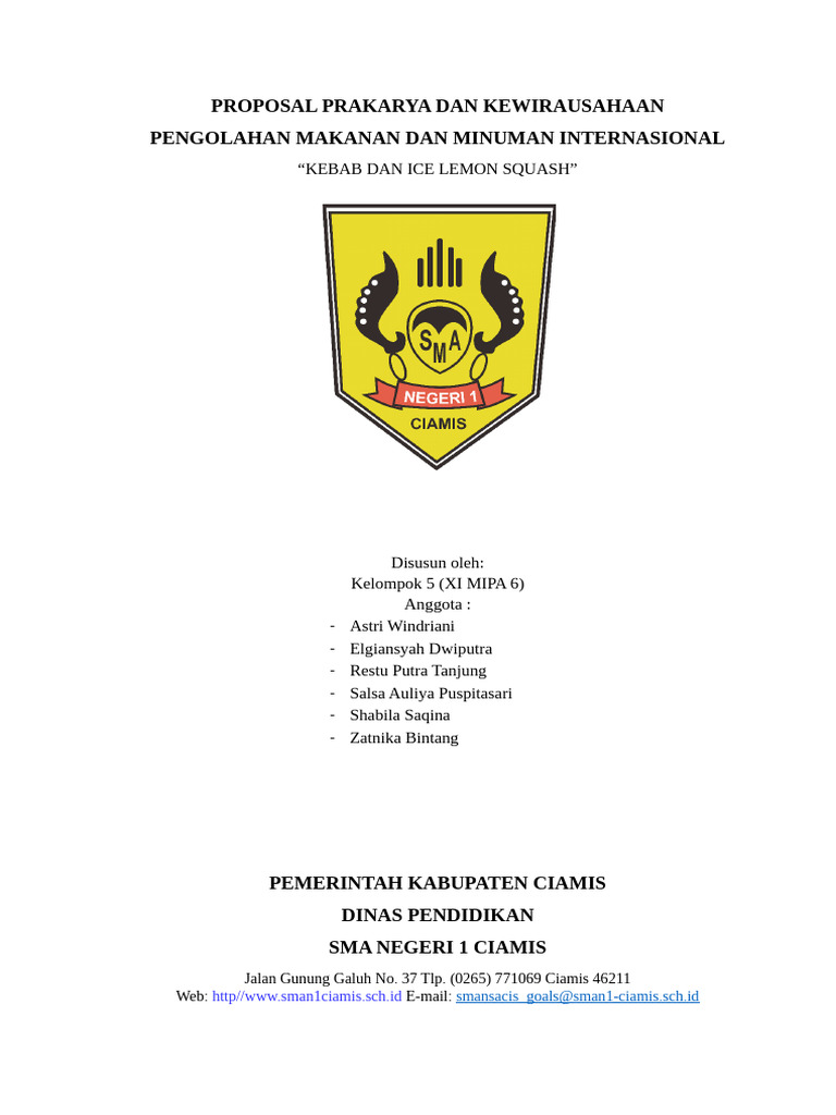 Proposal PKWU MIPA 6 | PDF
