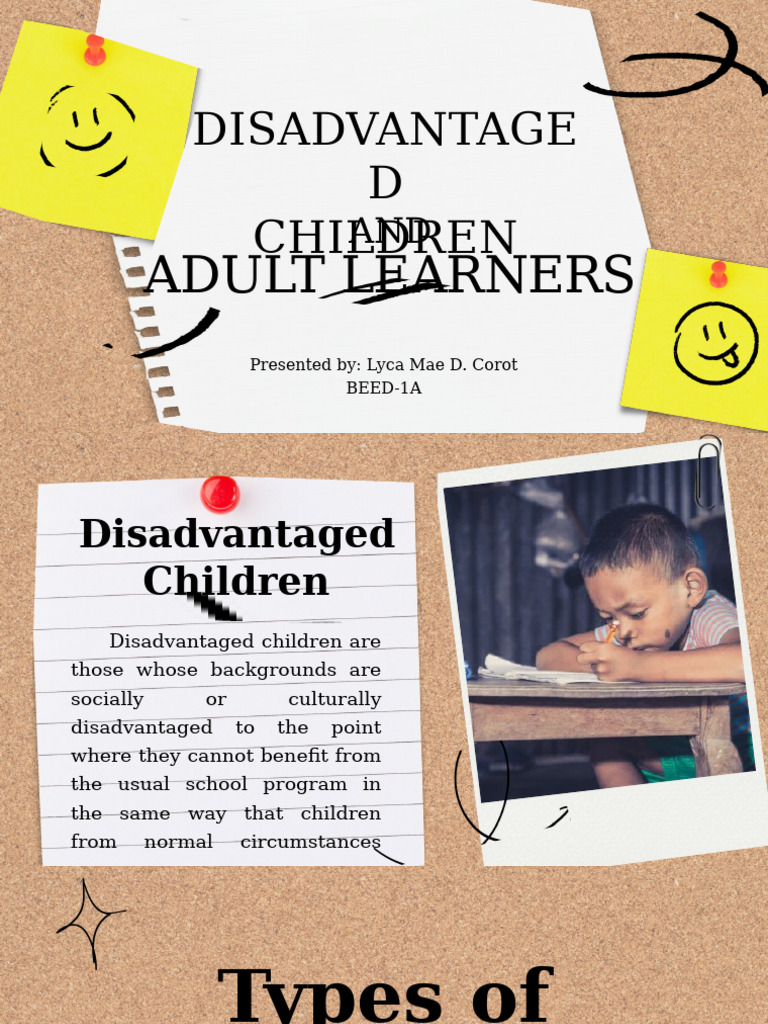 Corot-Disadvantaged Children and Adult Learners | PDF