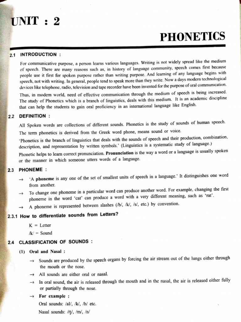 Unit 2 Phonetics | PDF