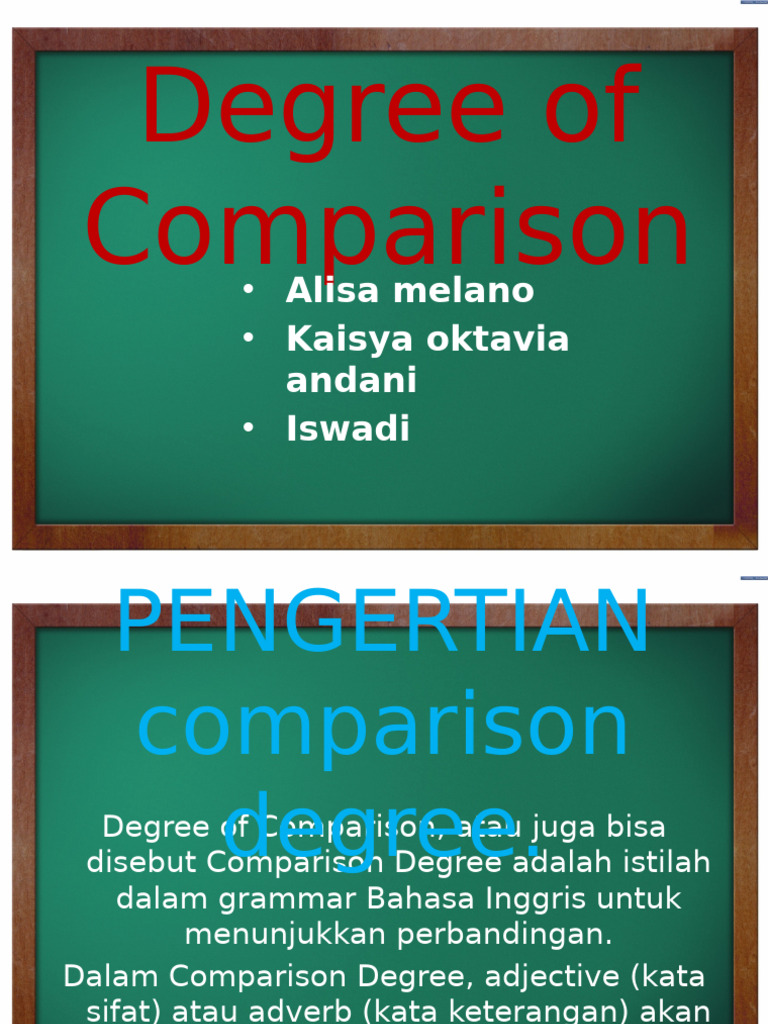Degree of Comparison | PDF