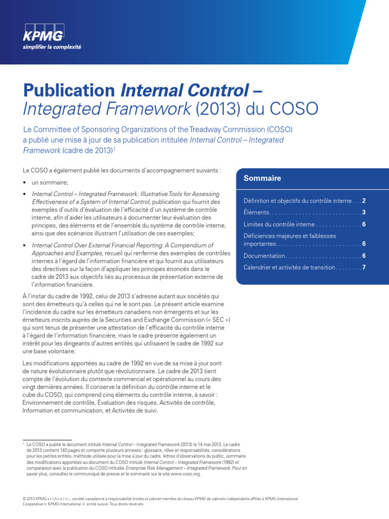 COSO Cadre-De-2013-Du-Coso-Web-V2 | PDF