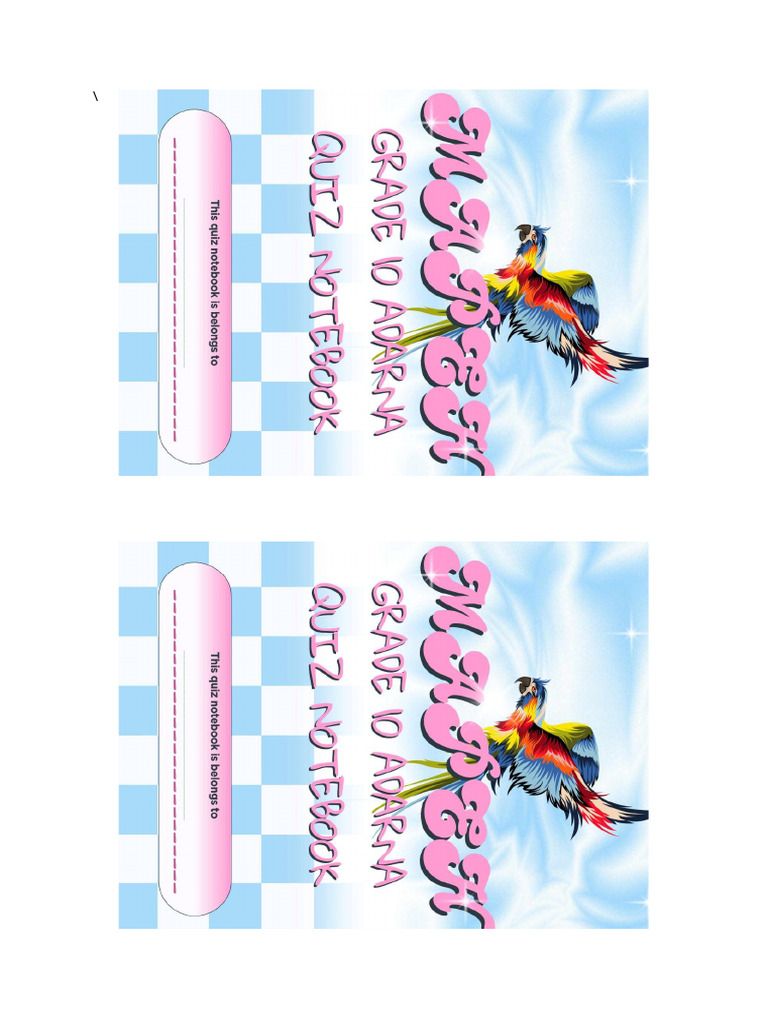 Mapeh Notebook Cover | PDF