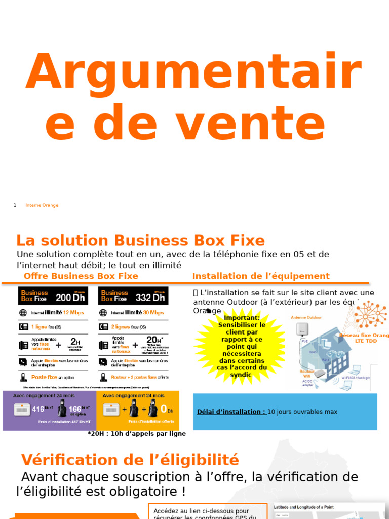 Argumentaire de Vente Business Box | PDF