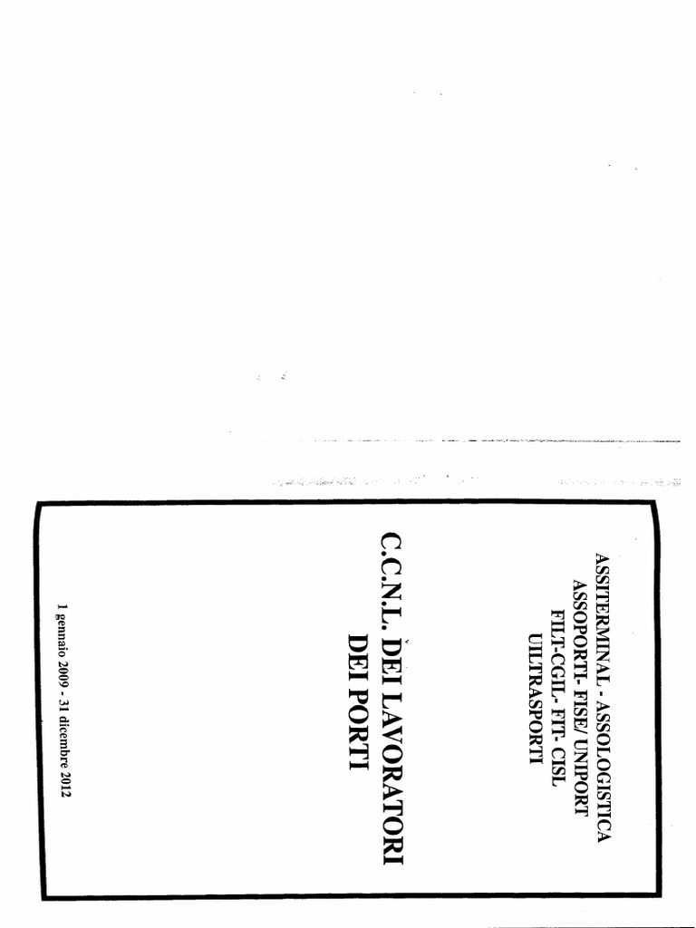 CCNL Dei Lavoratori Dei Porti | PDF
