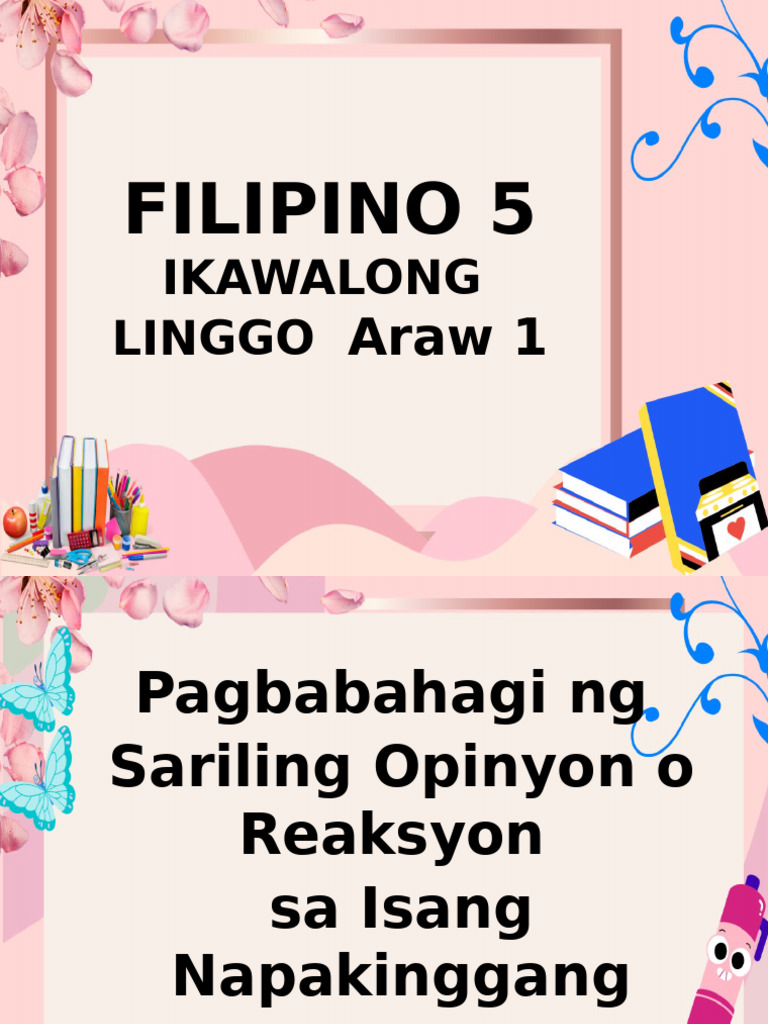 Filipino 5 Q2 W8 | PDF