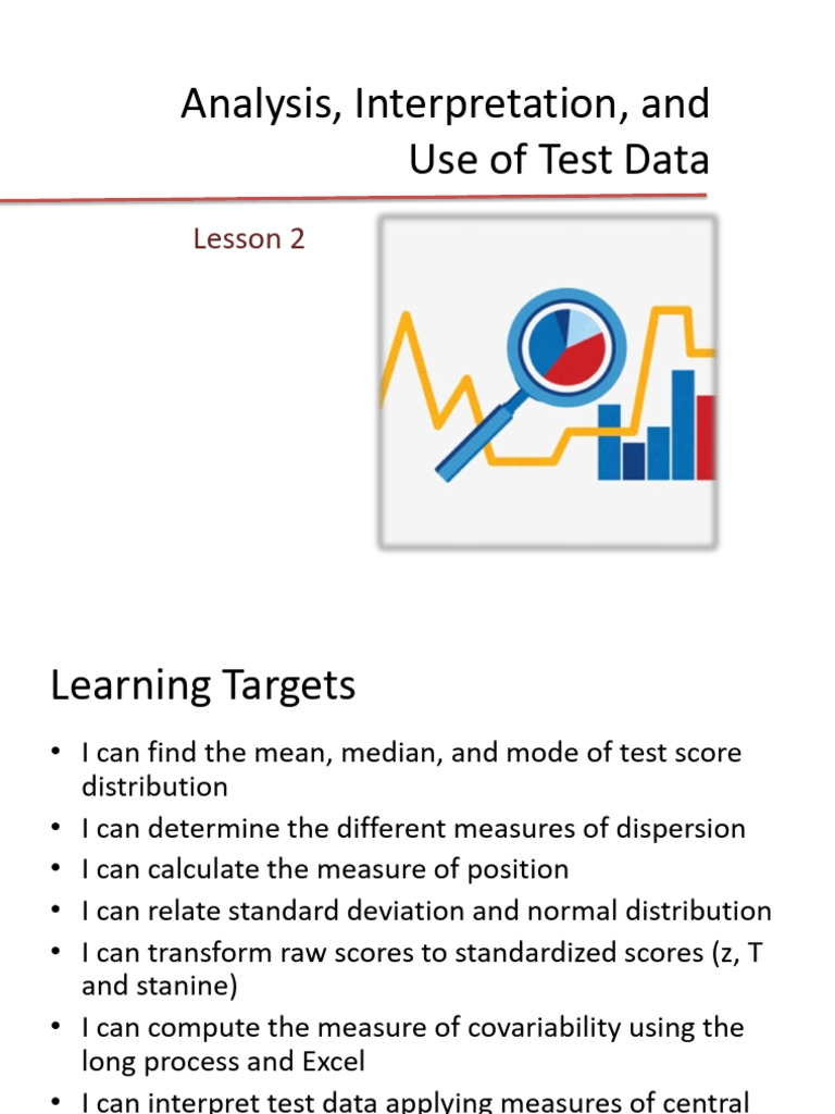 Test Data Analysis and Interpretation | PDF | Mode (Statistics) | Mean
