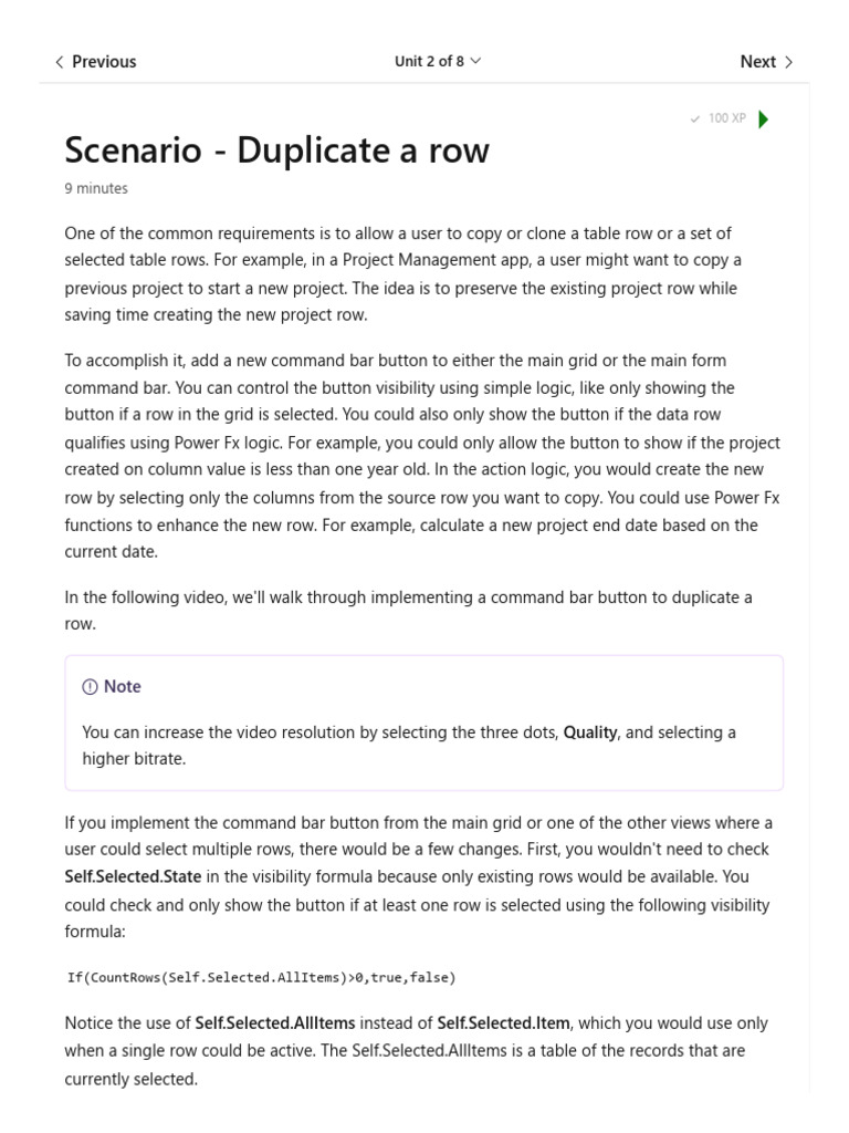 Common Command Bar Scenarios | PDF
