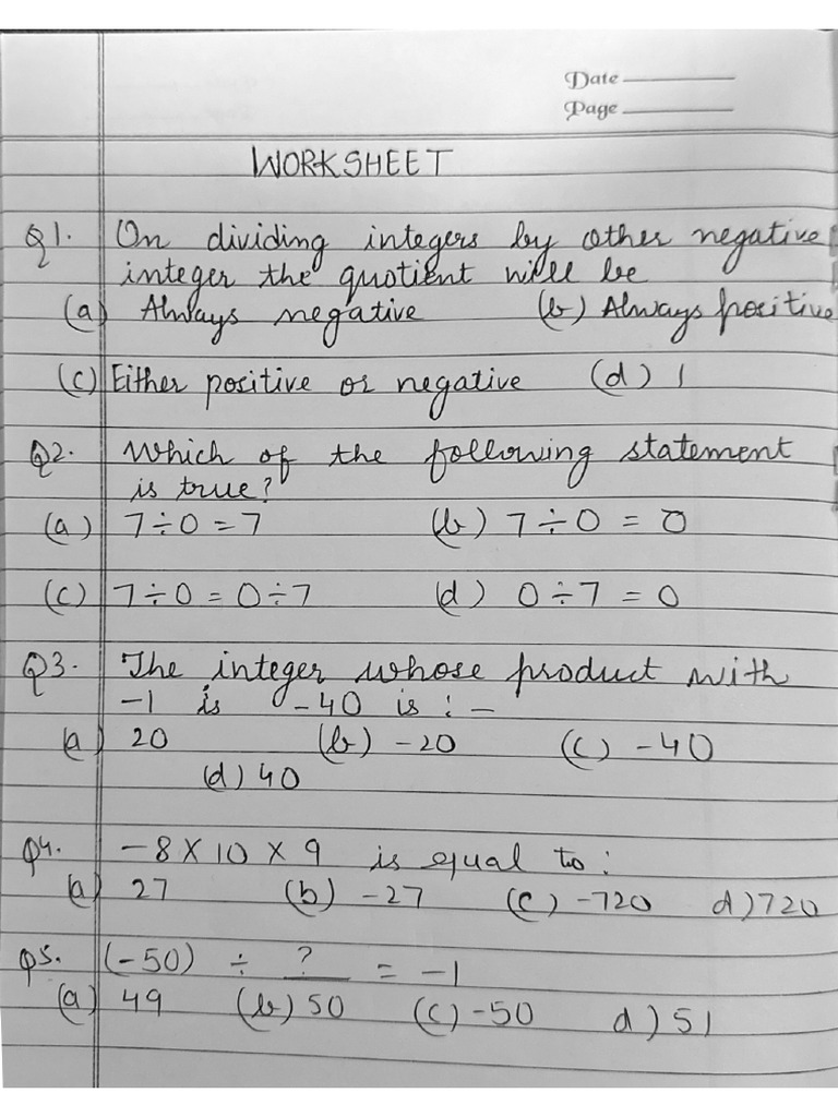 Maths Worksheet | PDF