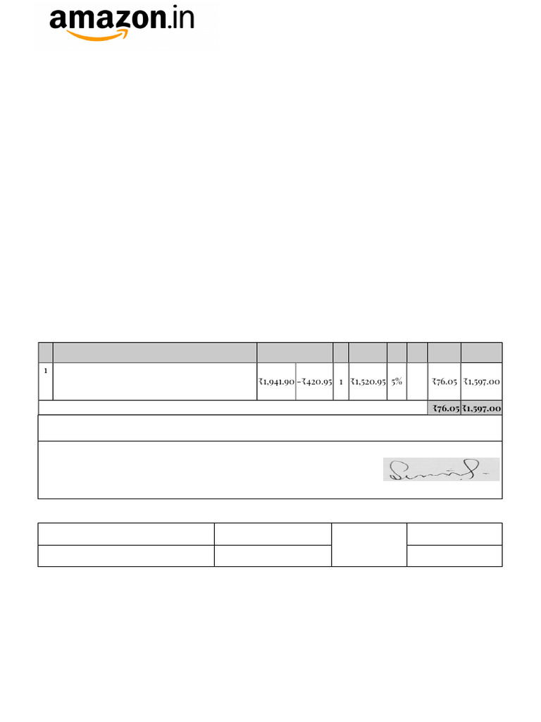 Amazon Invoice | PDF