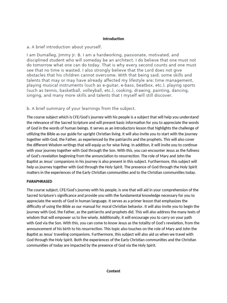 Scrap - Cfe - Course Requirement | PDF
