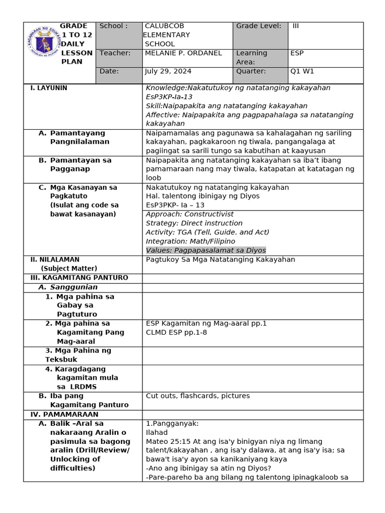 DLP - Esp-Q1 W1 | PDF