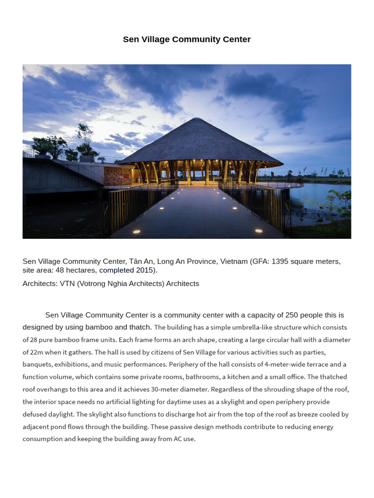 Sen Village Community Center | PDF