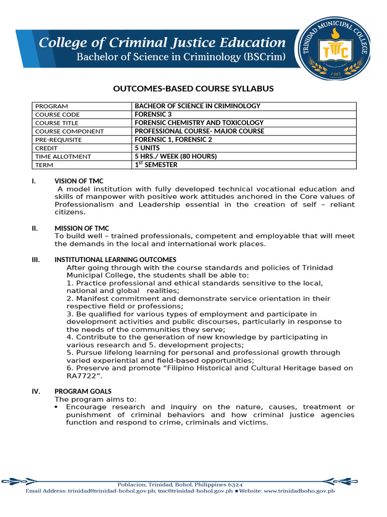 Forensic 3 Forensic Chemistry and Toxicology | PDF