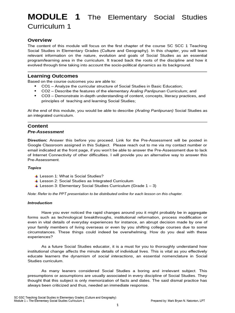 MODULE-1-SC-SSC-1 | PDF