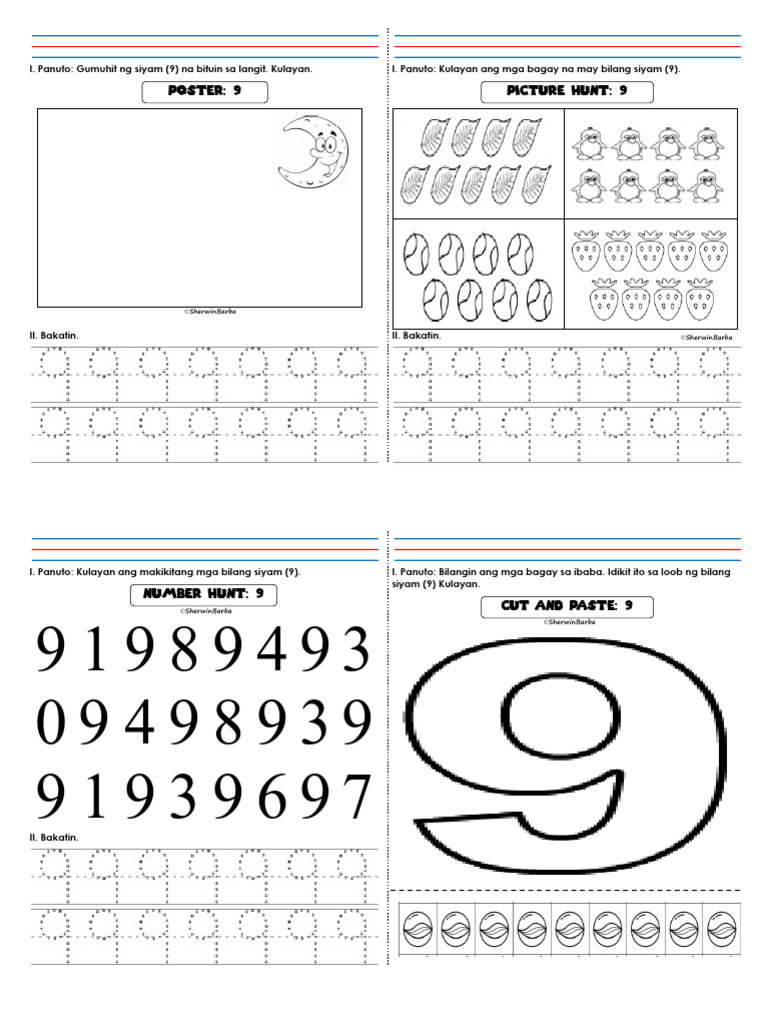 Number-9-Activities | PDF