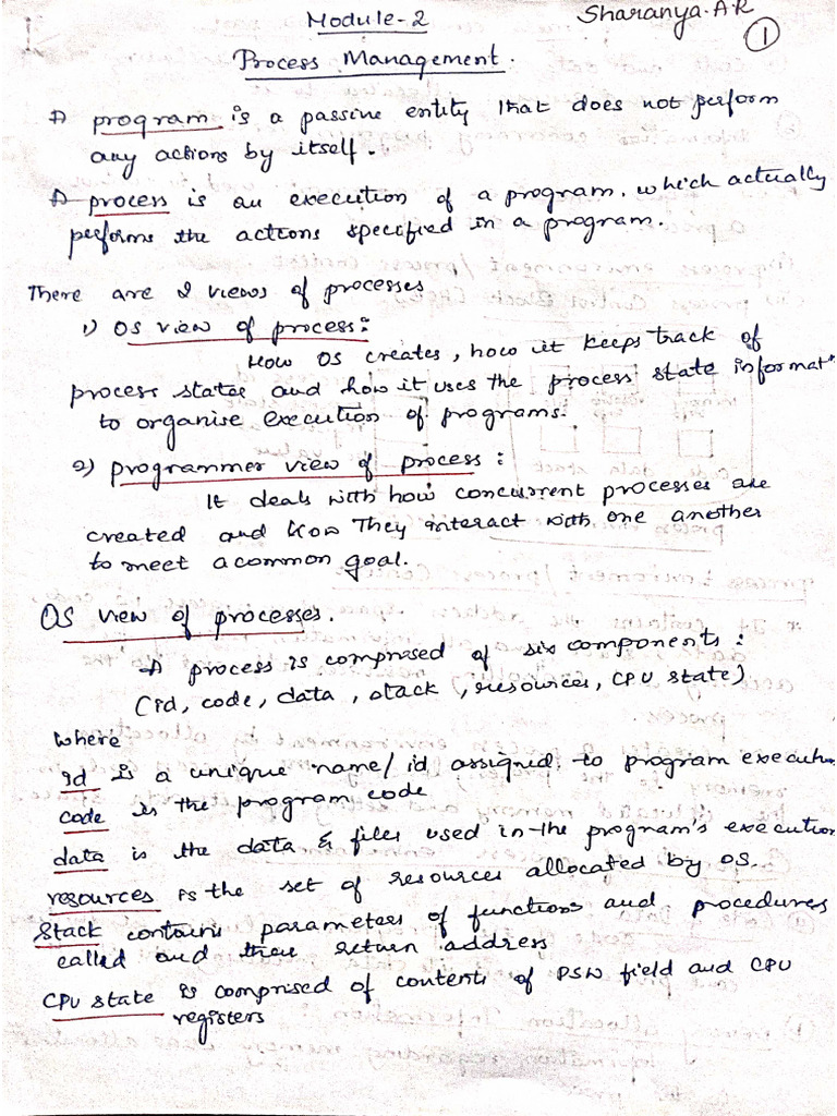 OS Module2 Notes | PDF