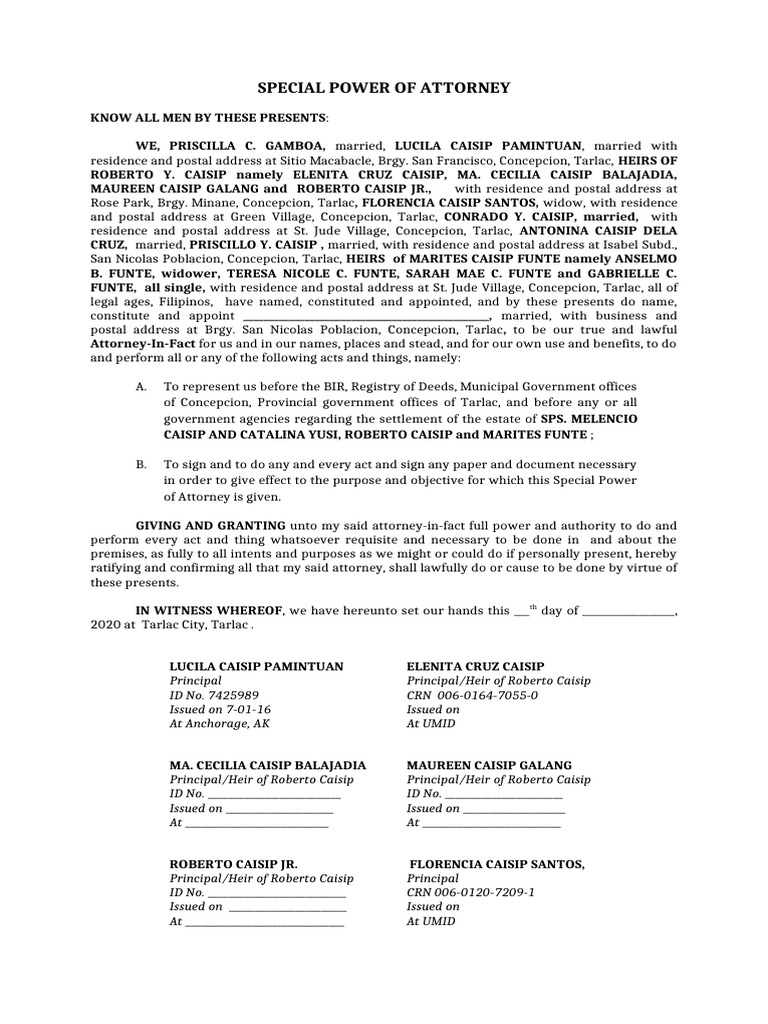 SPA - All Heirs Caisp - 3 | PDF