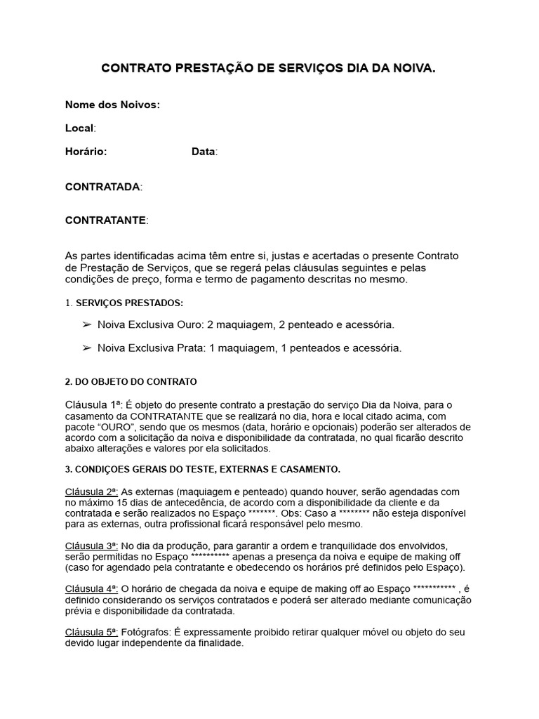 Modelo de Contrato | PDF