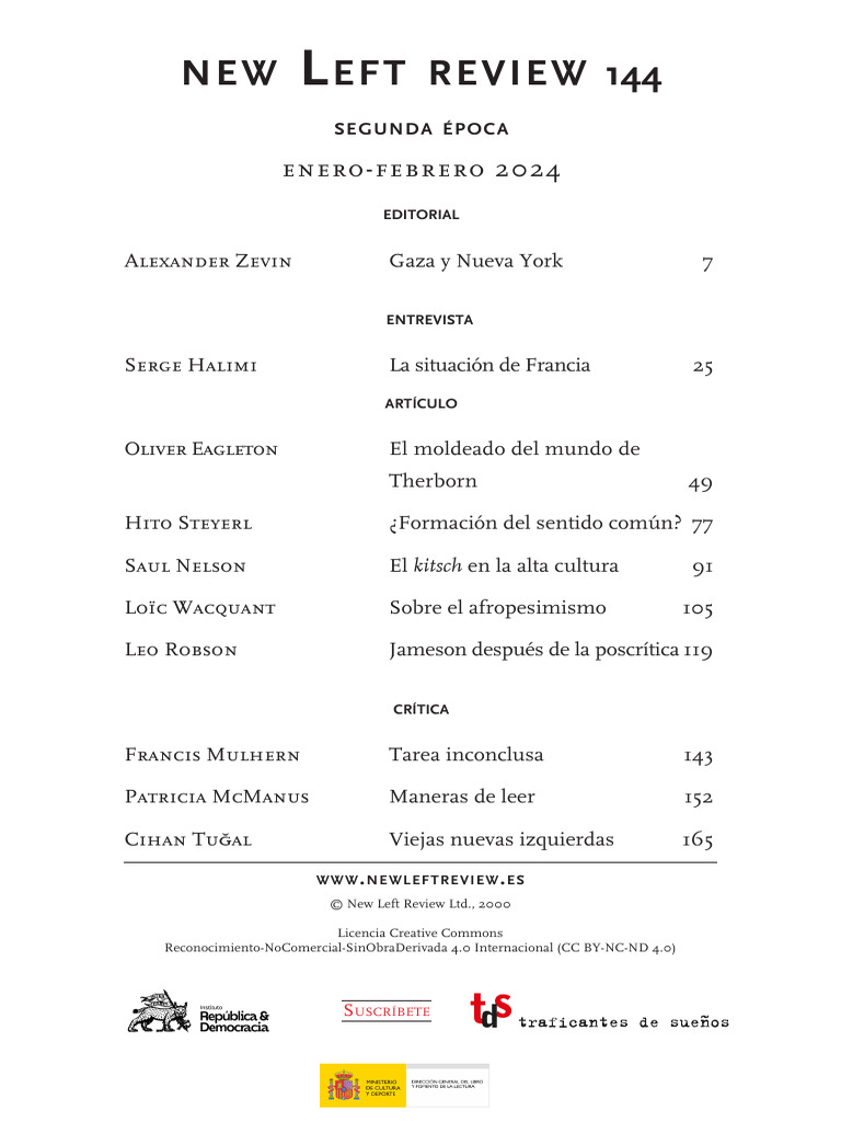 Loic Wacquant, Sobre El Afropesimismo, NLR 144 | PDF