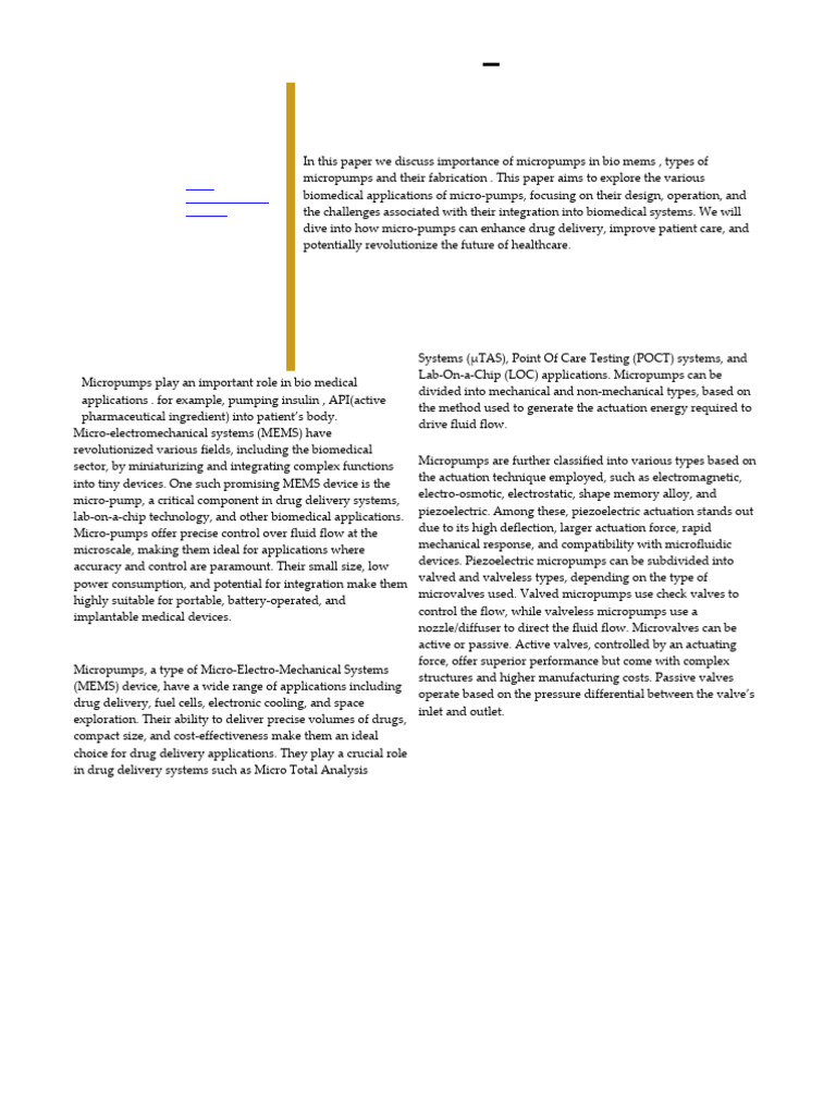 2020A4PS1082P MEMS Project | PDF | Applied And Interdisciplinary ...