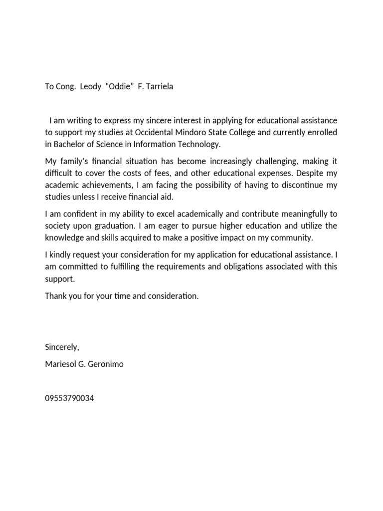 Letter For Cong. | PDF