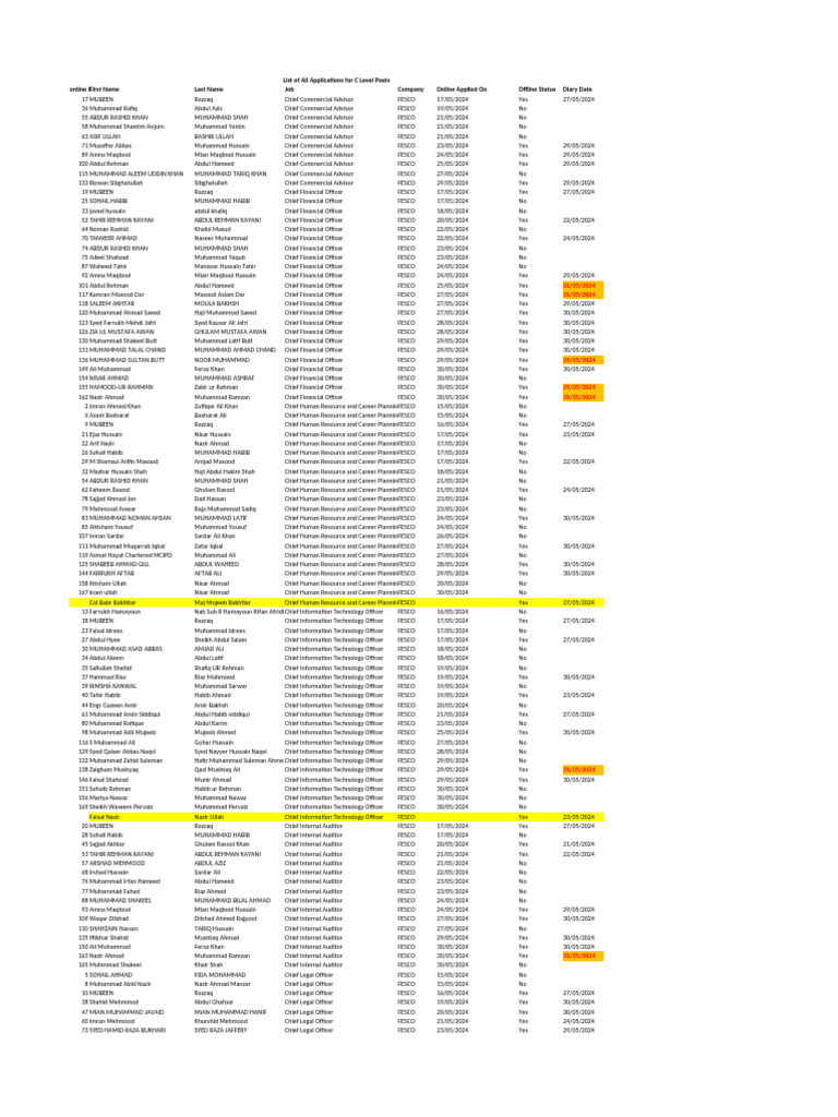 C Level Positions | PDF