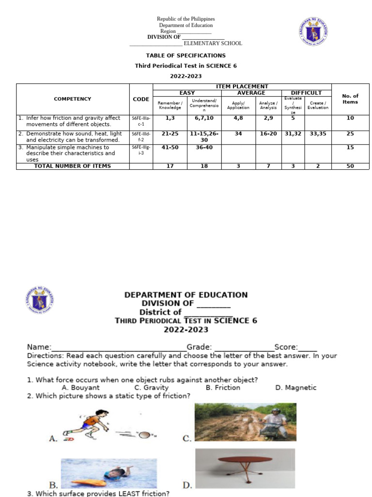 PT Science-6 Q3 | PDF