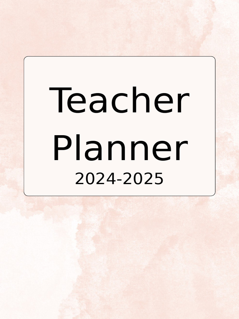 Beige Watercolor Teacher Planner - 20240627 - 230800 - 0000 | PDF | Budget