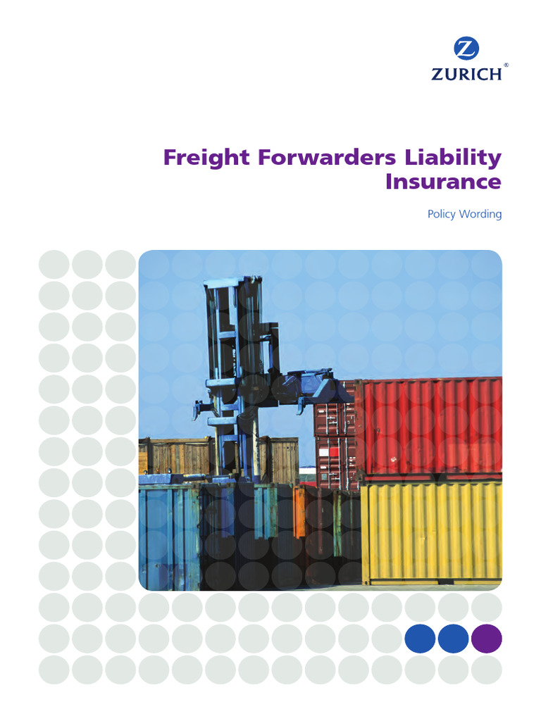 Freight-Forwarders-Liability-Policy (Zurich) | PDF