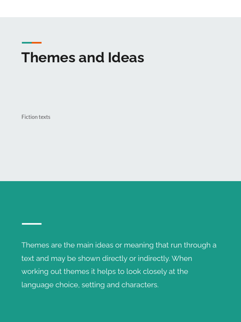 Themes and Ideas (Notes) | PDF