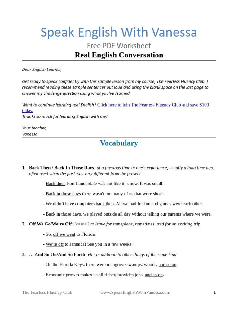 Real English Conversation - Hippies - Speak English With Vanessa | PDF