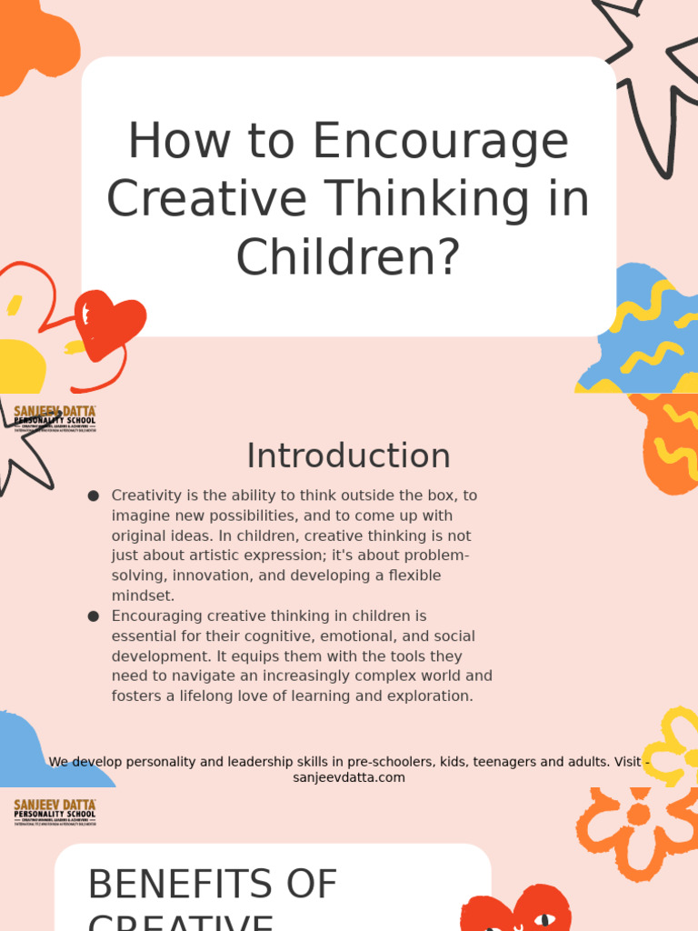 How To Encourage Creative Thinking in Children? | PDF | Creativity ...