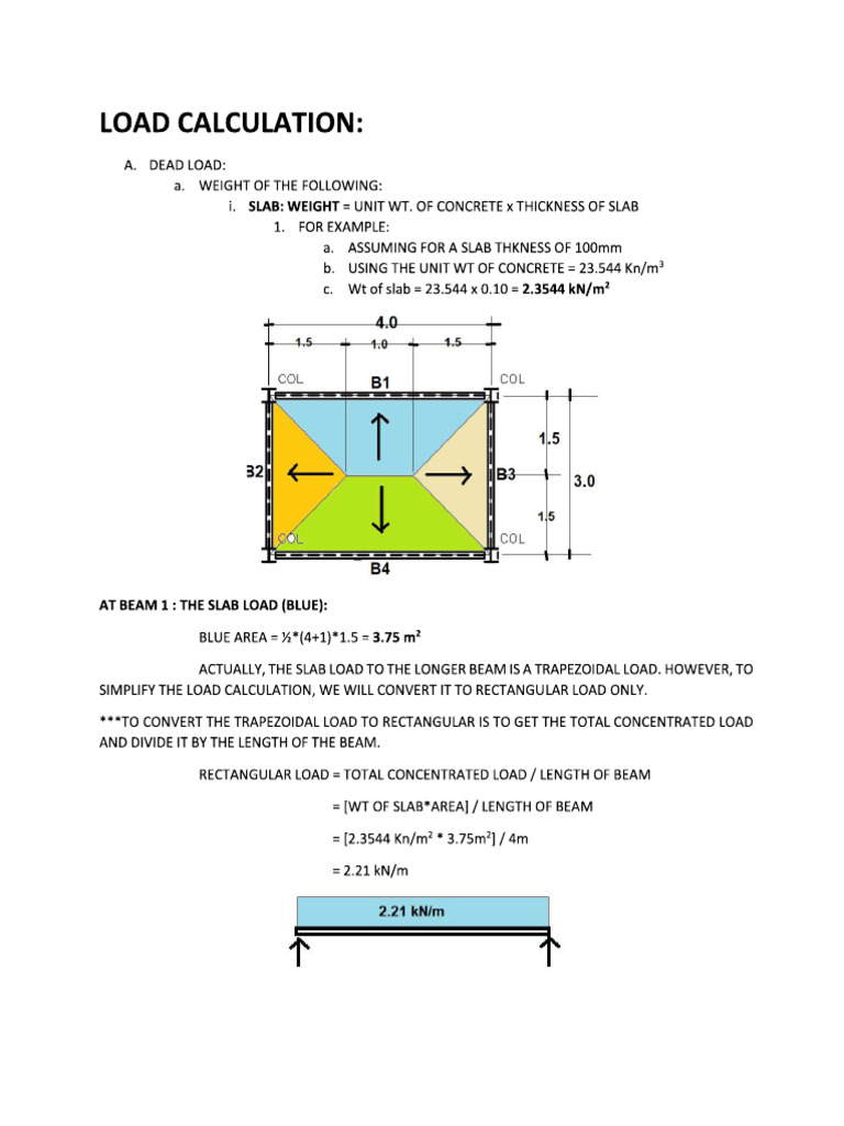 7.2 Load Calculation Two Way | PDF