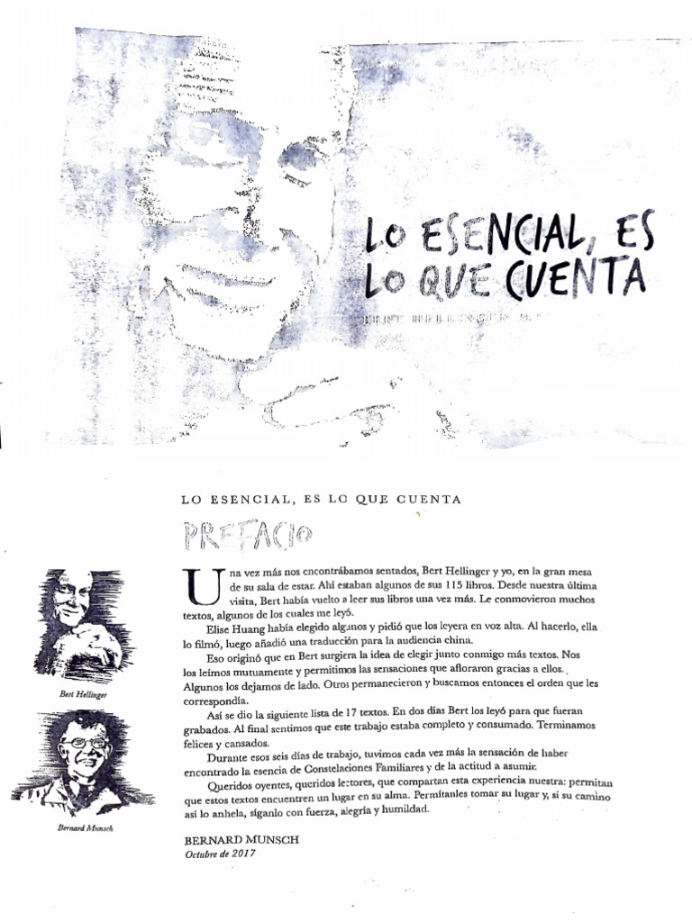 Lo Esencial Es Lo Que Cuenta - Bert Hellinger 2017 | PDF