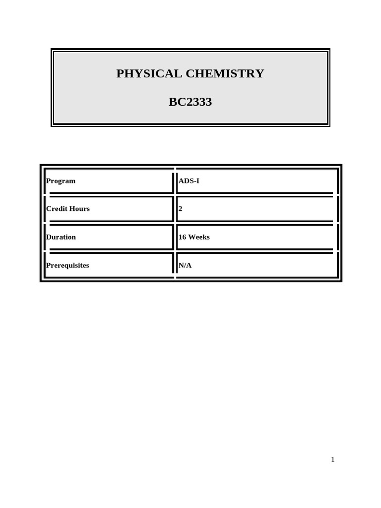 Physical Chemistry | PDF | Physical Quantities | Physical Chemistry Physical Chemistry | PDF | Physical Quantities | Physical Chemistry