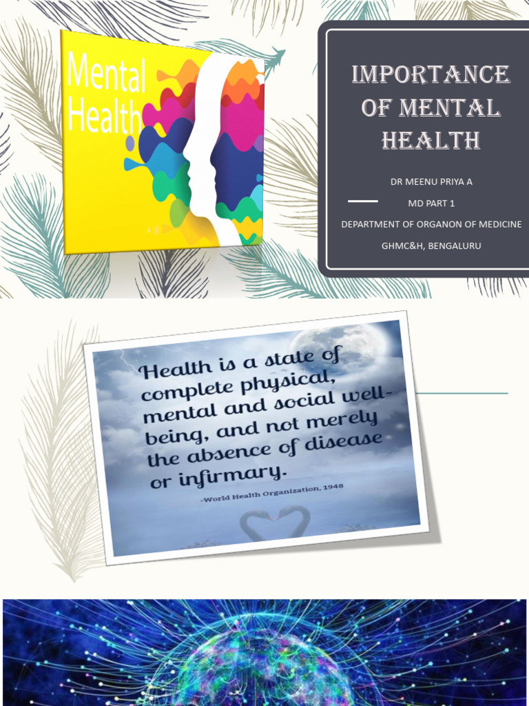 Importance Of Mental Health Pdf
