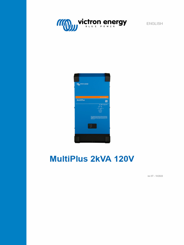 MultiPlus 2kVA PDF en | PDF | Power Inverter | Home & Garden