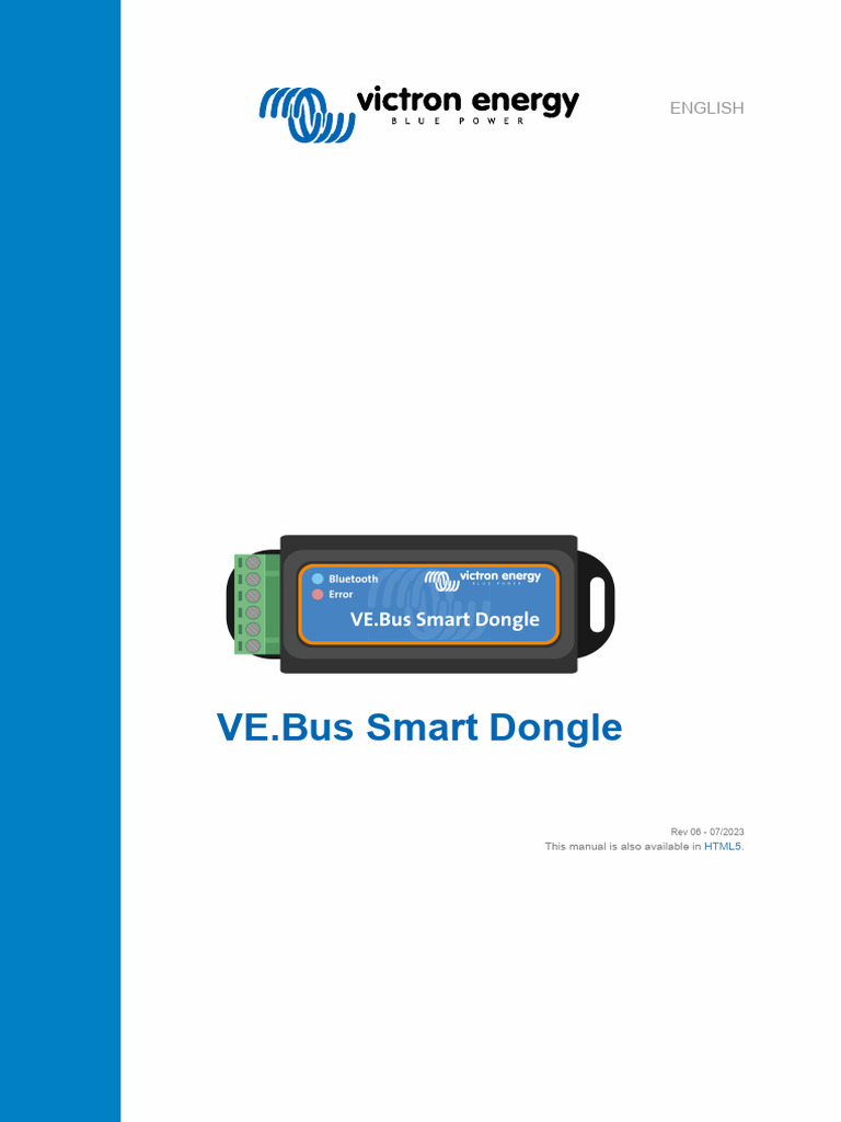 VE.Bus Smart Dongle Installation Guide | PDF | Battery Charger | Computers