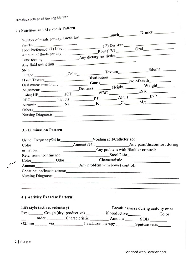 FHP Form | PDF
