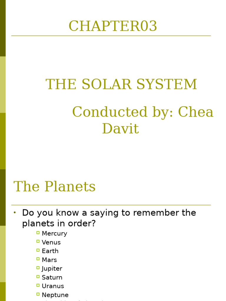 Ch3 The Solar System | PDF