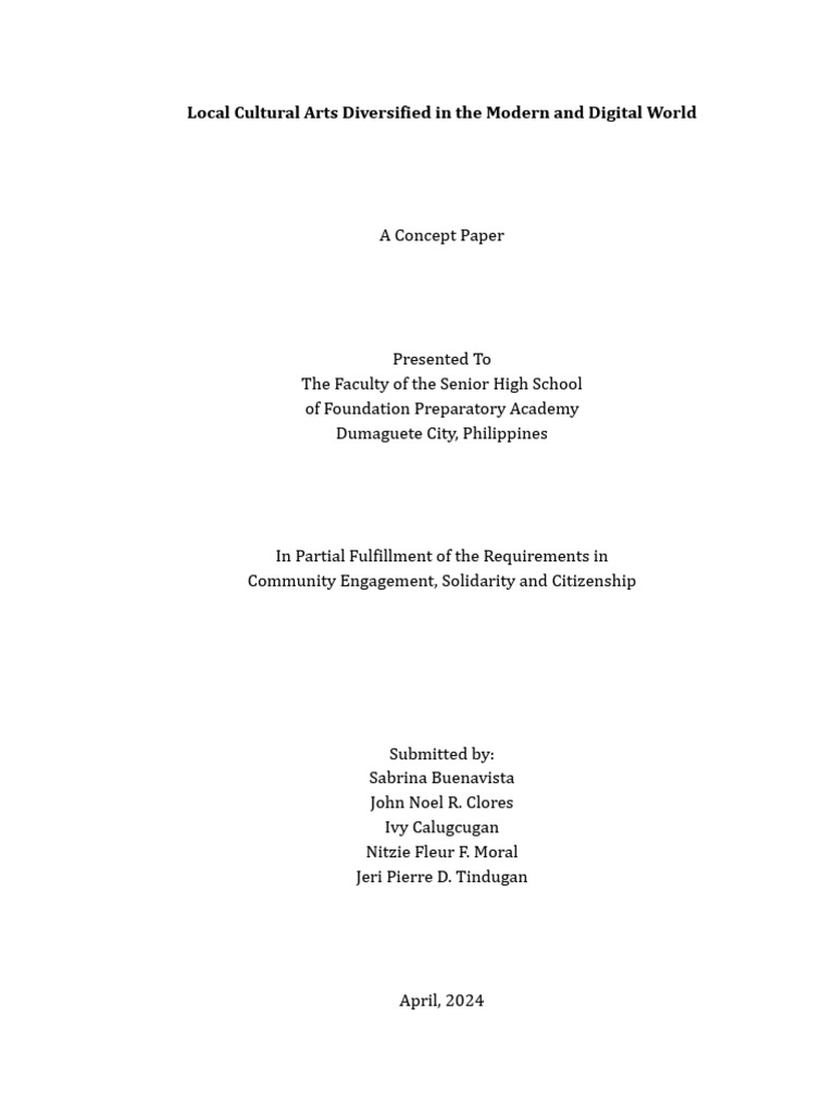 Concept Paper | PDF