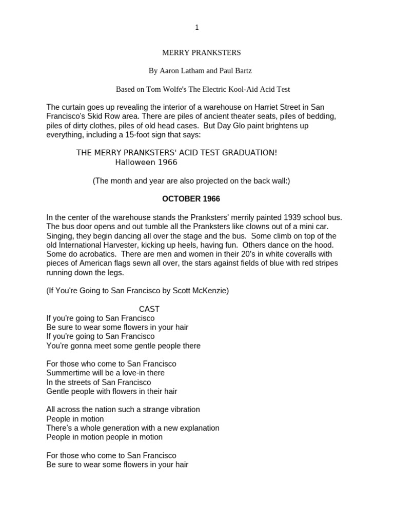 Merry Pranksters | PDF | Poetry