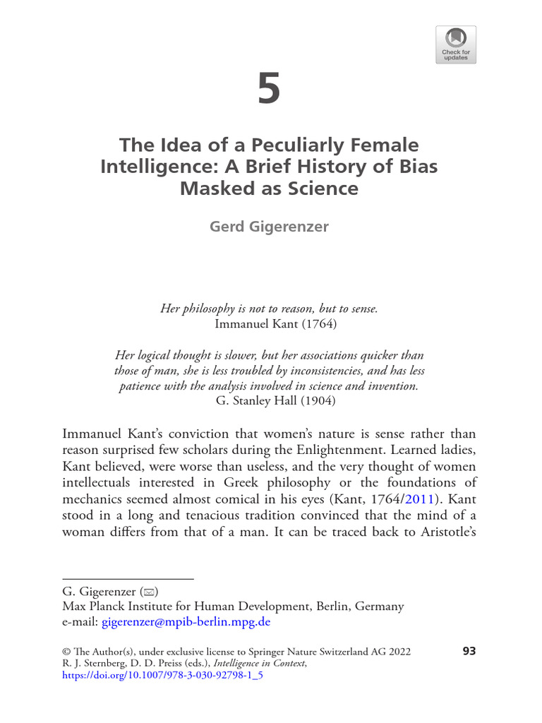Female Intelligence 1678467161 | PDF | Intelligence Quotient | Social ...
