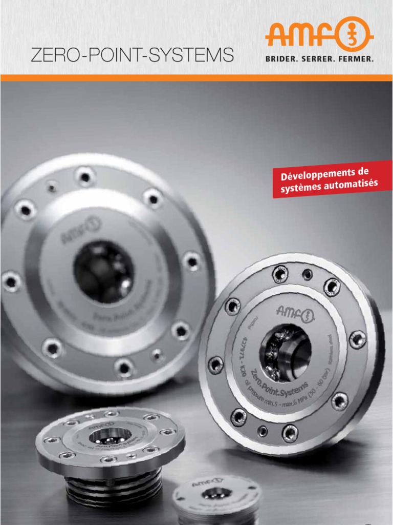 Système Zero-Point AMF: Efficacité Usinage | PDF | Usinage | Pompe