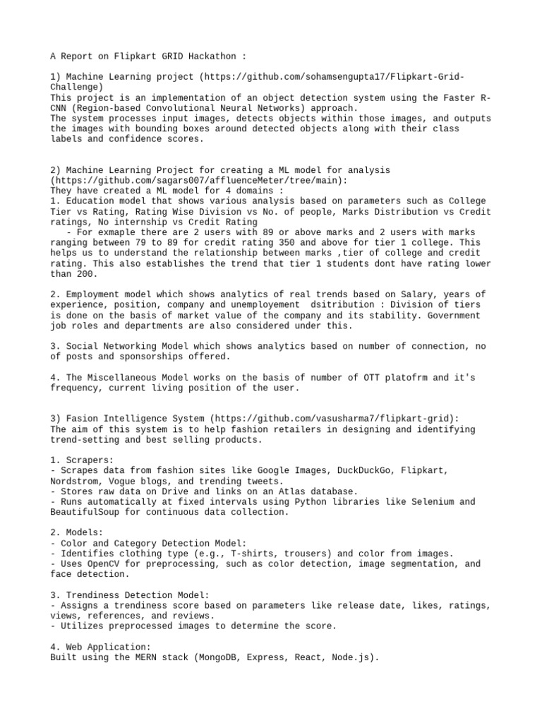 Flipkart GRID Hackathon Machine Learning Projects | PDF | Machine ...