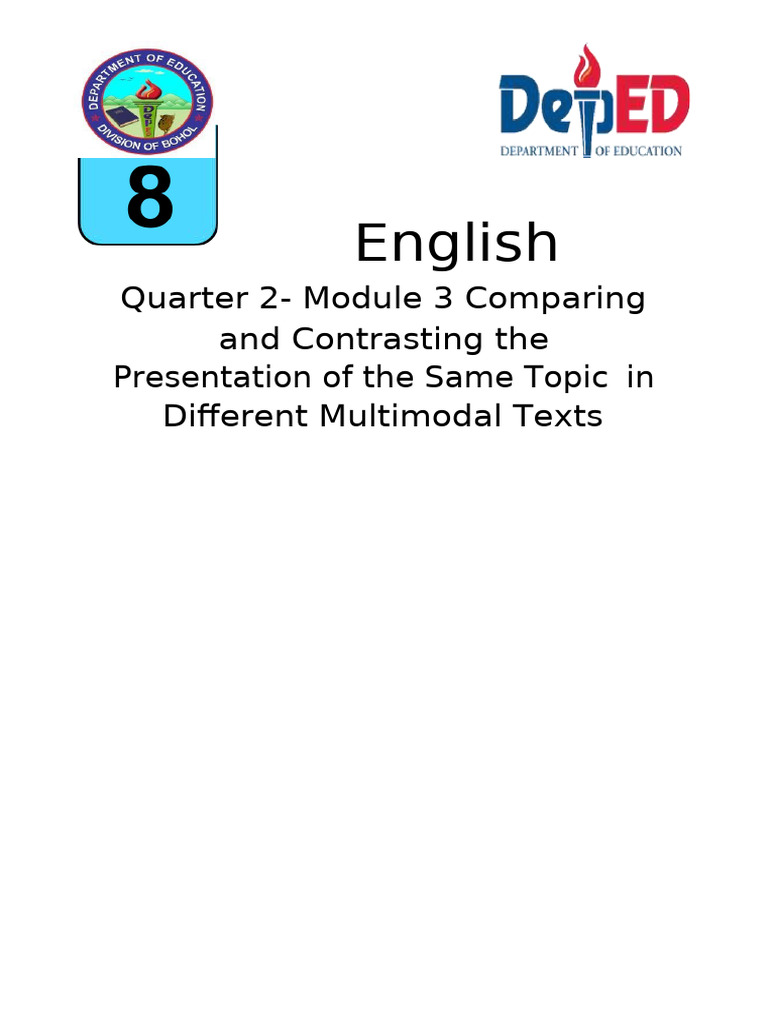 English 8-Quarter 2-Module 3 | PDF