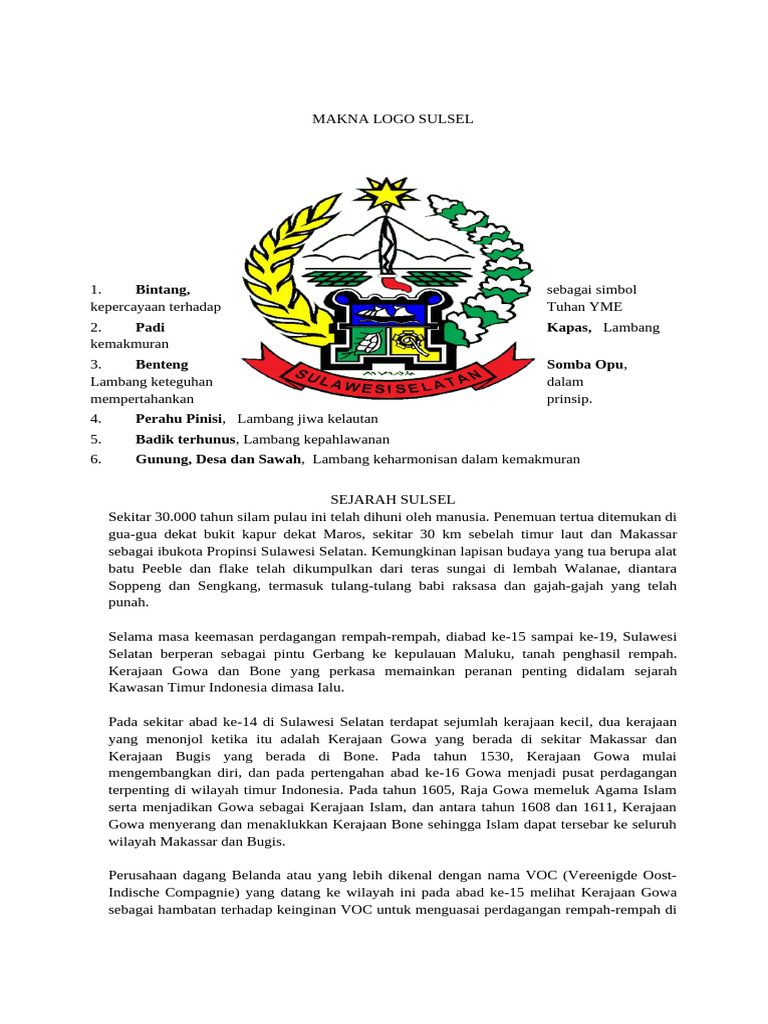 Makna Logo Sulsel | PDF