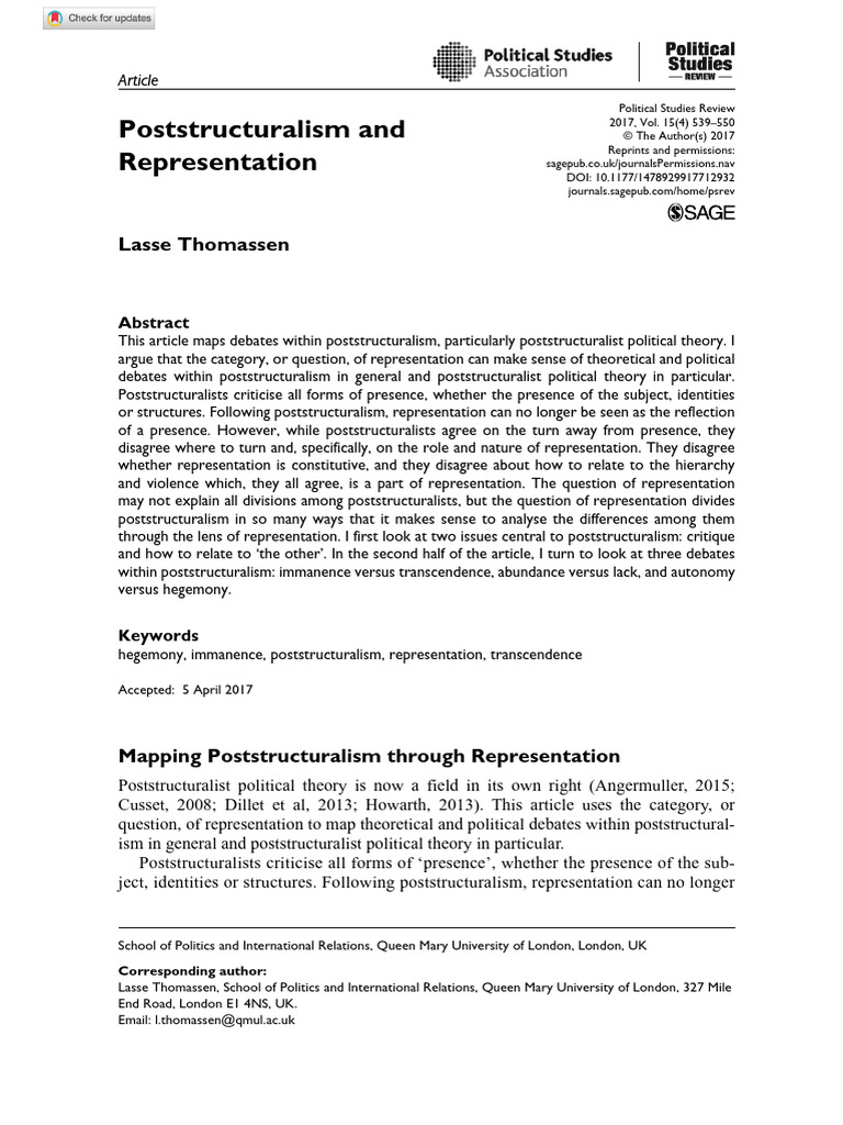 Poststructuralism 5 | PDF